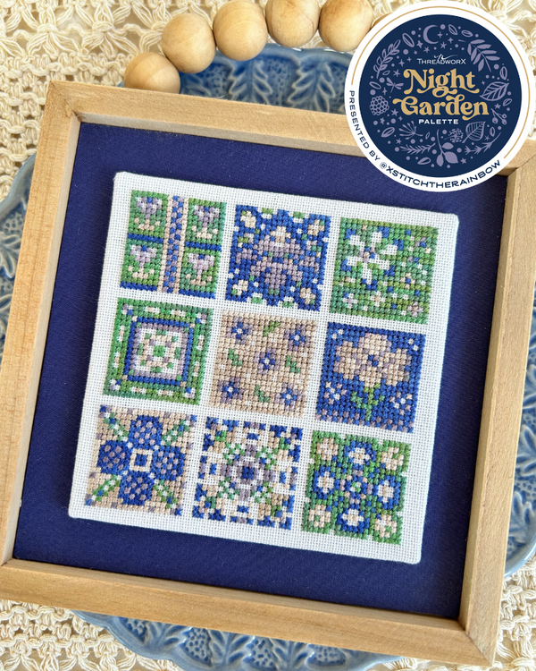 PREORDER Night Garden Moon Flower Patches – Nonstop Stitching